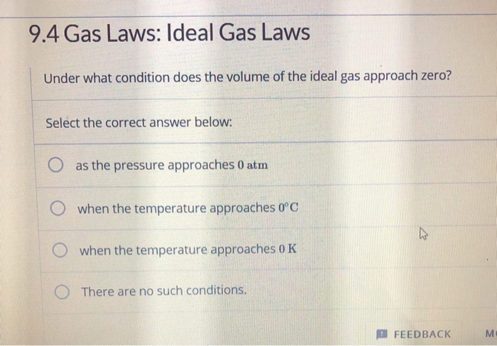 Solved Understand the ideal Gas Law Question An ideal gas is | Chegg.com