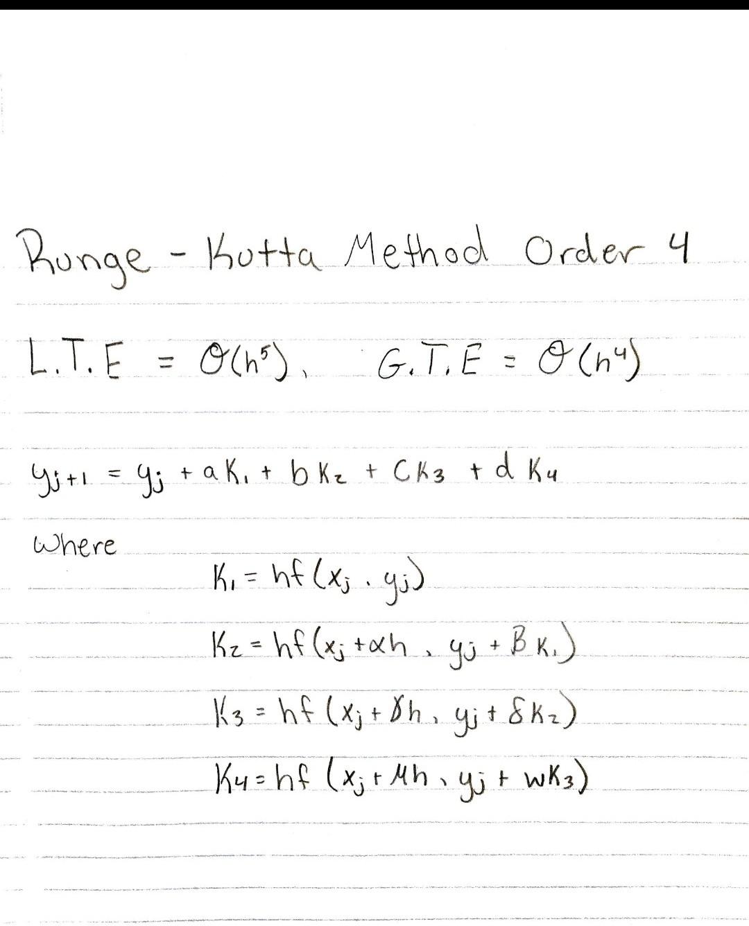 Solved please help find the Runge-Kutta method order 4 using | Chegg.com