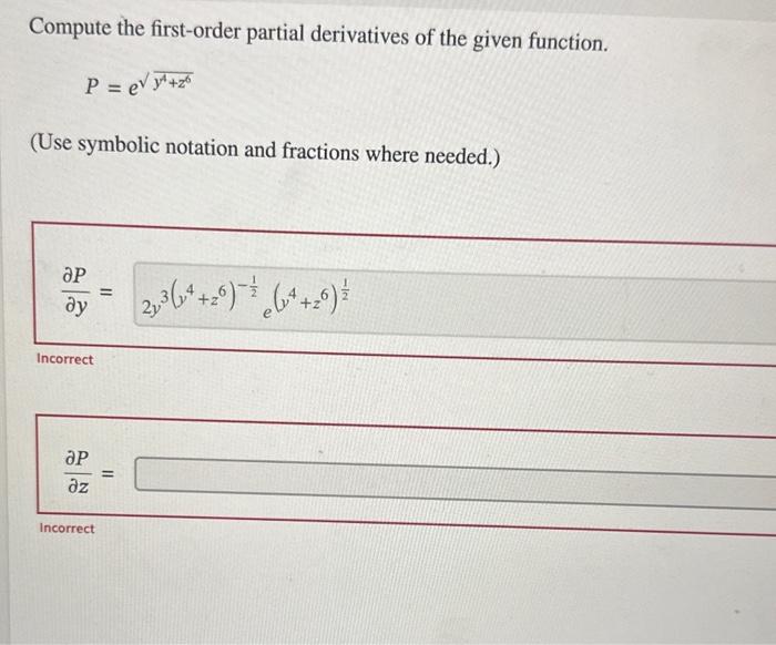 Solved Compute the first-order partial derivatives of the | Chegg.com