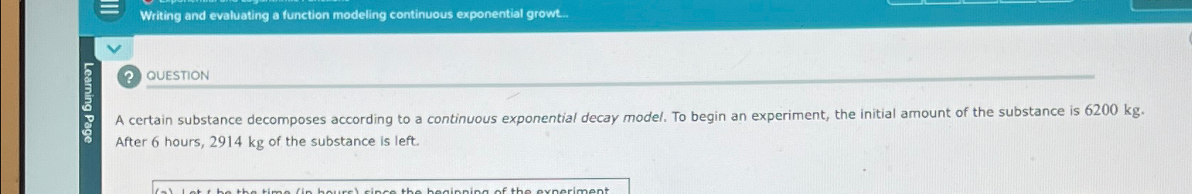 Solved Writing and evaluating a function modeling continuous | Chegg.com