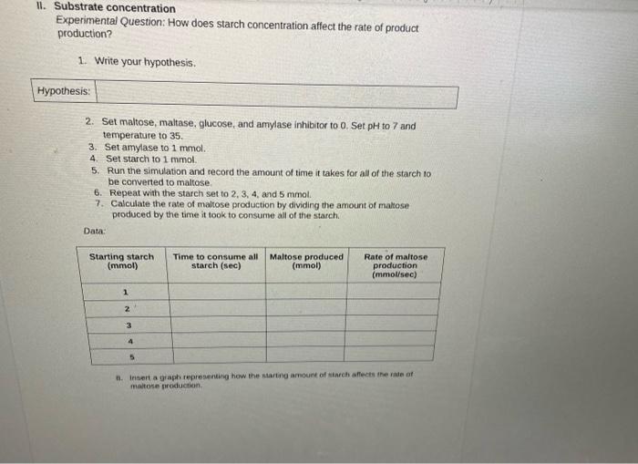 Solved Enzyme Simulation You will be examining an | Chegg.com