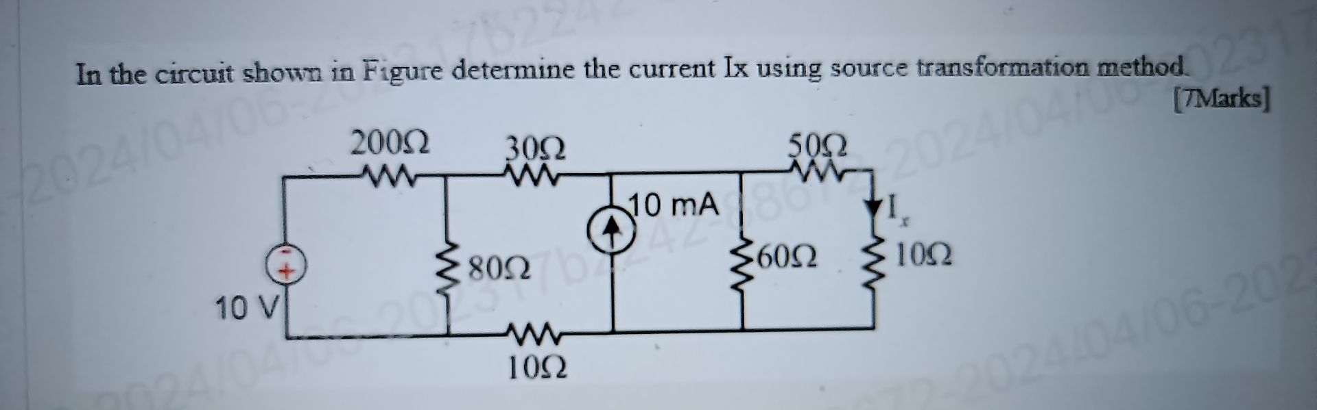 Solved In the circuit shown in Figure determine the current | Chegg.com