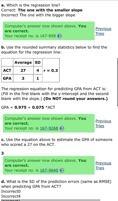 Solved Exam 2. The scatter plot below shows the GPA and ACT | Chegg.com