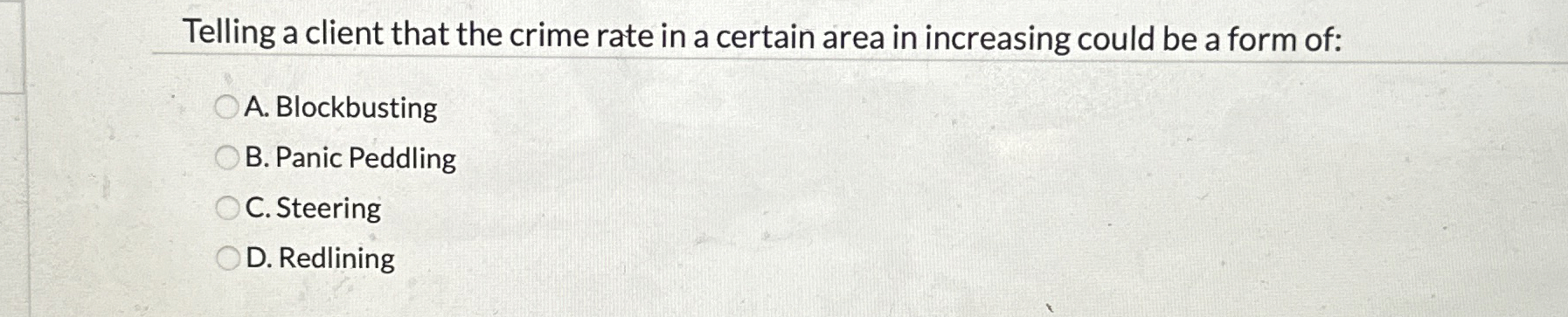 Solved Telling a client that the crime rate in a certain | Chegg.com