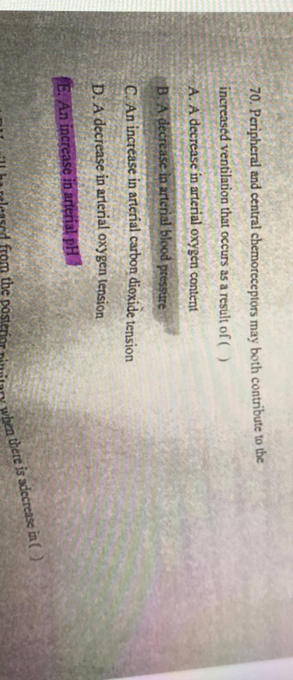 Solved Peripheral and central chemoreceptors may both | Chegg.com