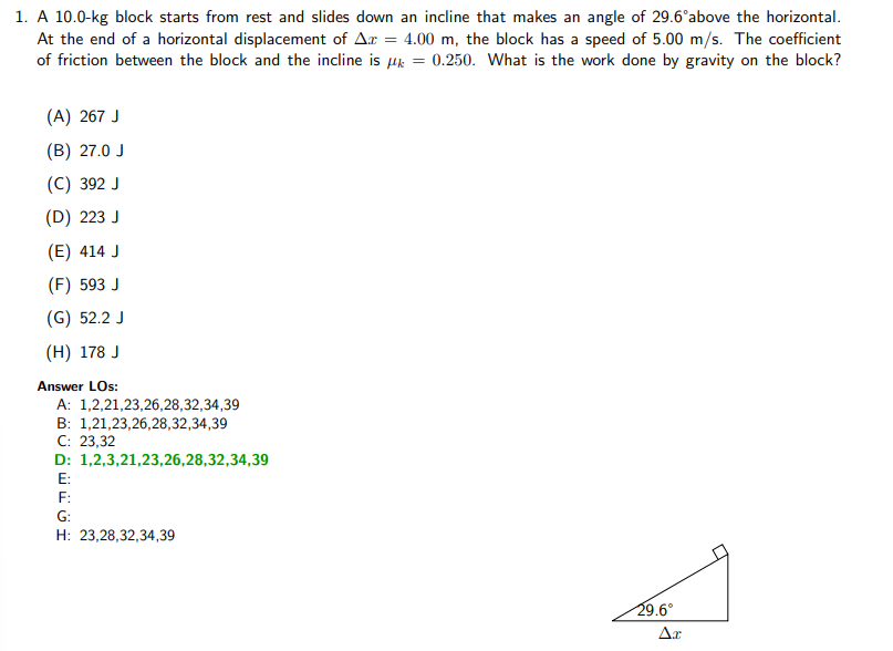 Solved A 10.0-kg ﻿block starts from rest and slides down an | Chegg.com