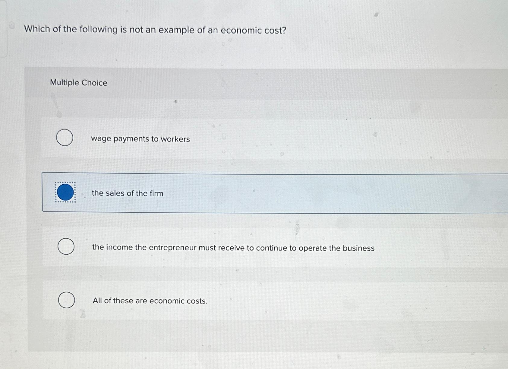 Solved Which of the following is not an example of an | Chegg.com