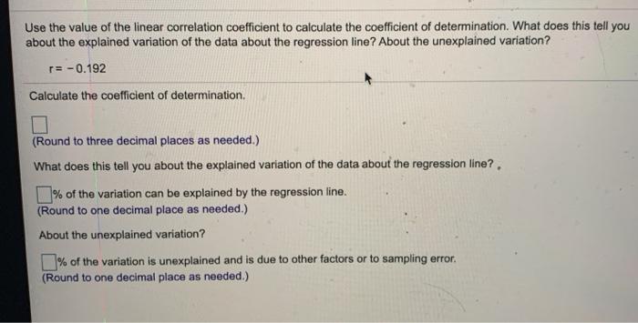 Solved Use the value of the linear correlation coefficient | Chegg.com