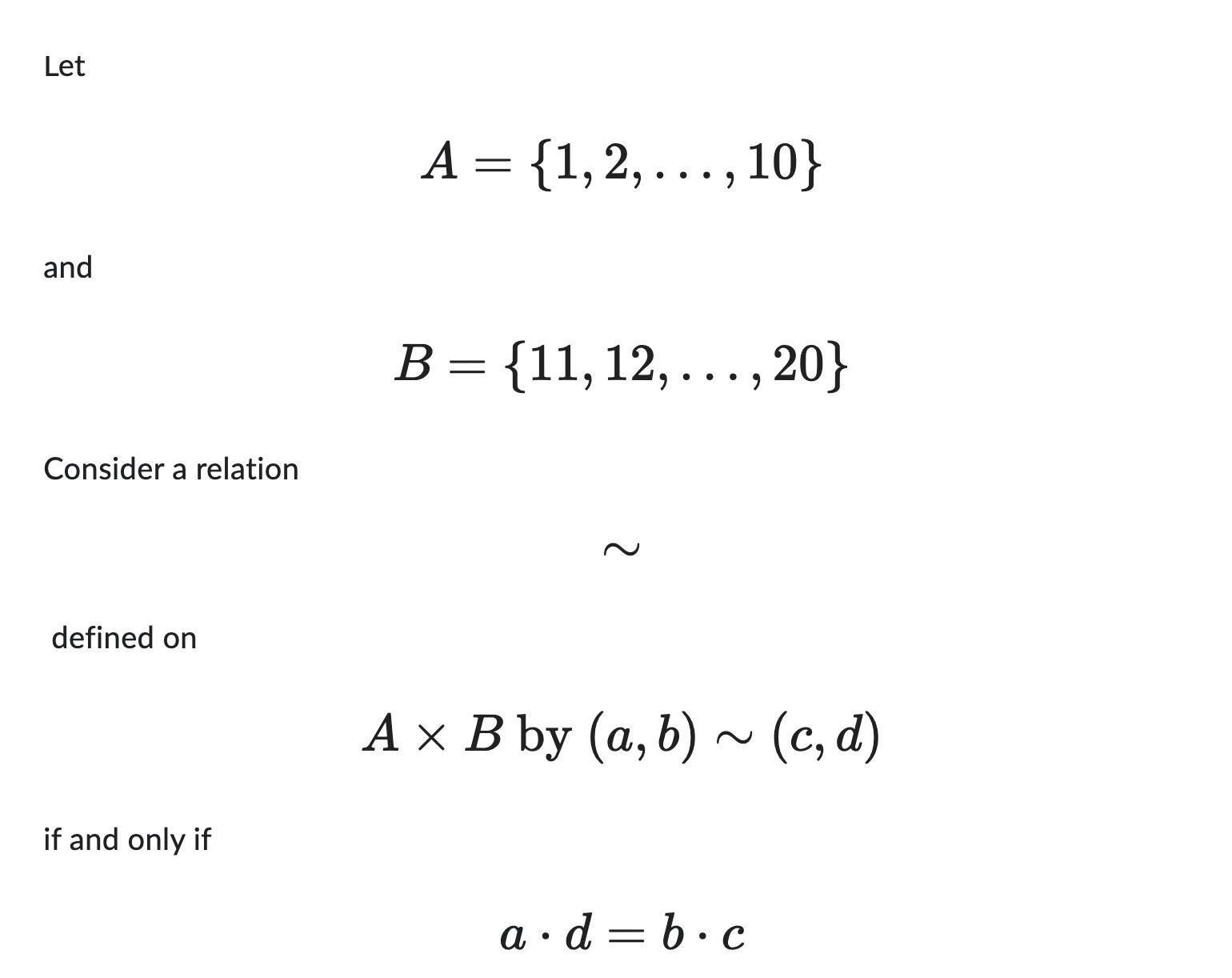 Solved LetA={1,2,dots,10}andB={11,12,dots,20}Consider a | Chegg.com