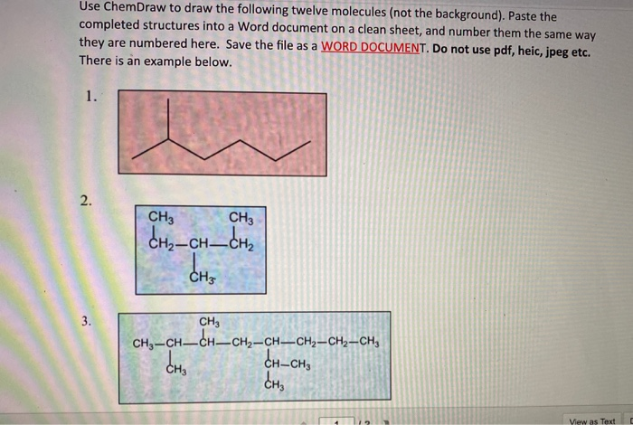 Solved Use ChemDraw to draw the following twelve molecules | Chegg.com