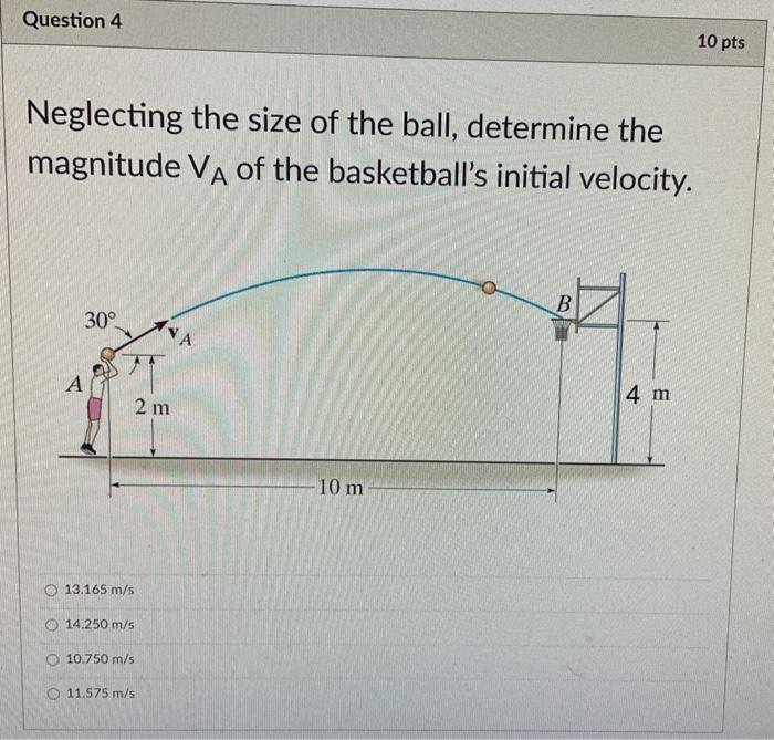 Solved Neglecting the size of the ball, determine the | Chegg.com