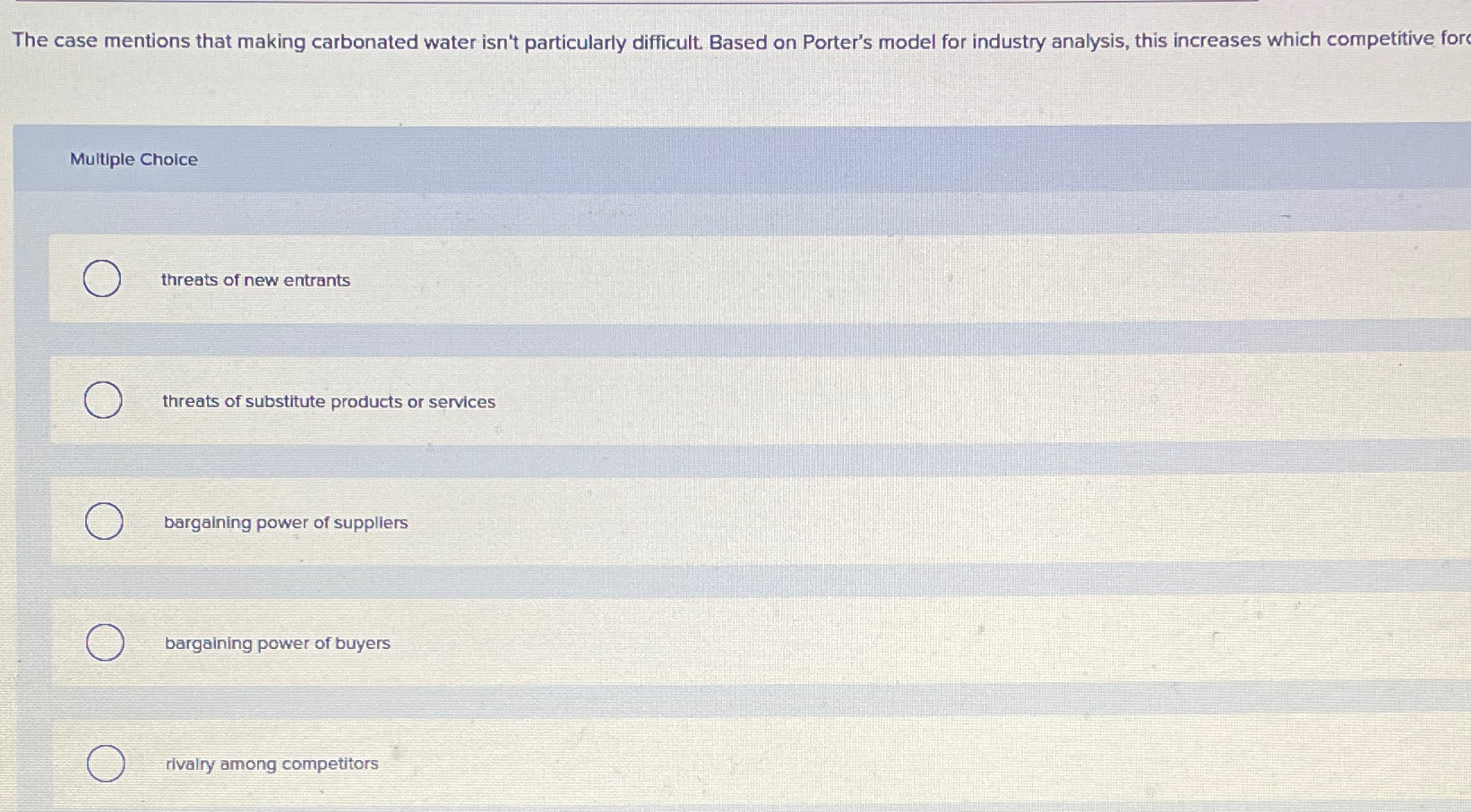 Solved The case mentions that making carbonated water isn't | Chegg.com