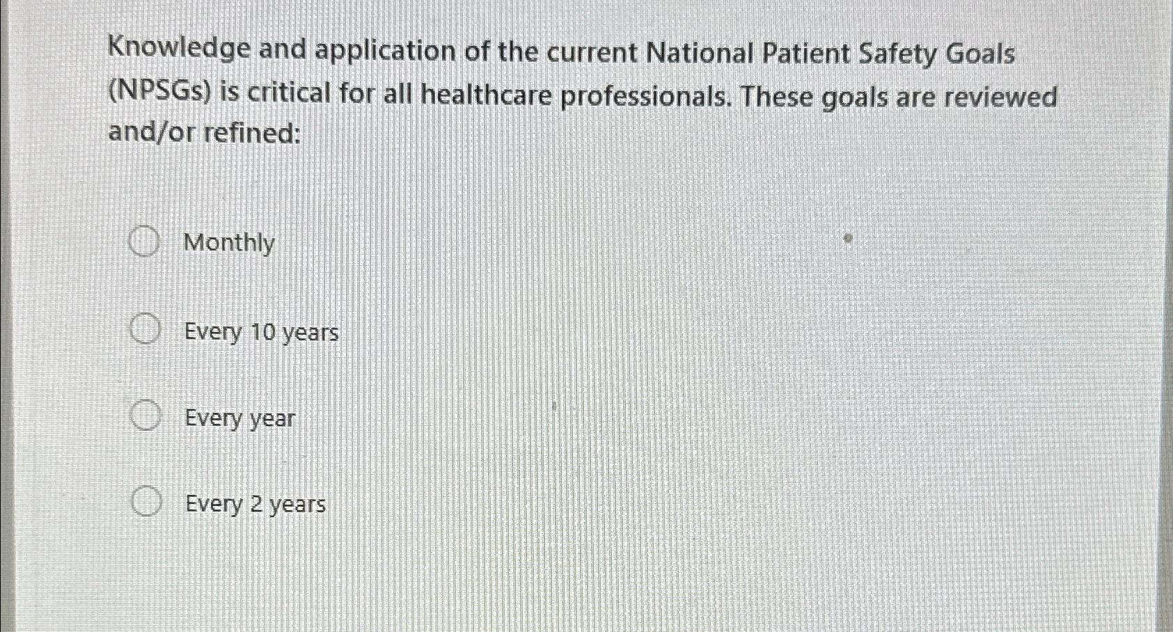 Solved Knowledge and application of the current National | Chegg.com