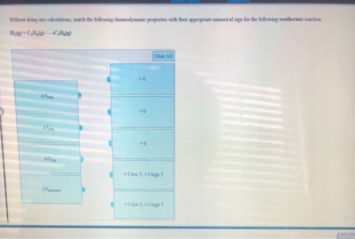 Solved Without doing any calculations, match the following | Chegg.com