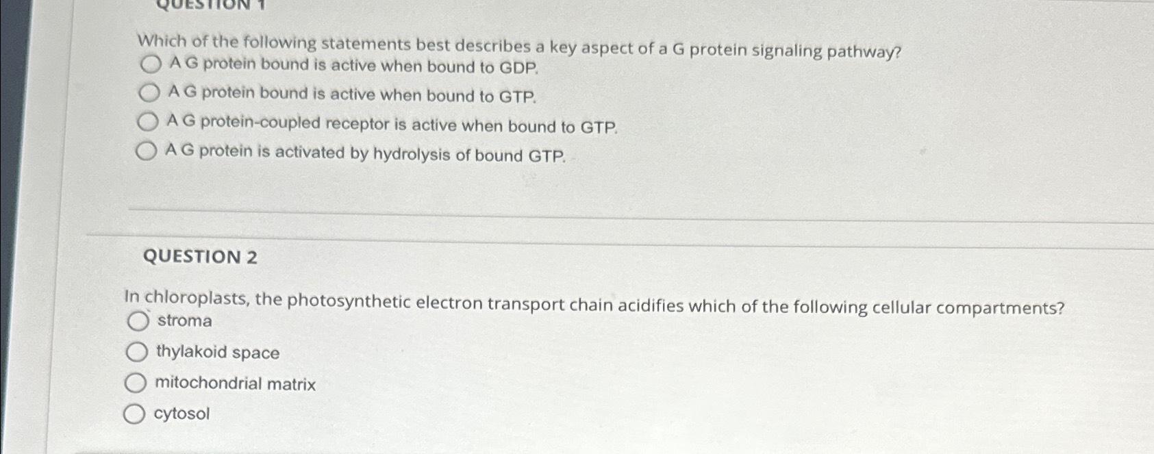 Solved Which of the following statements best describes a | Chegg.com