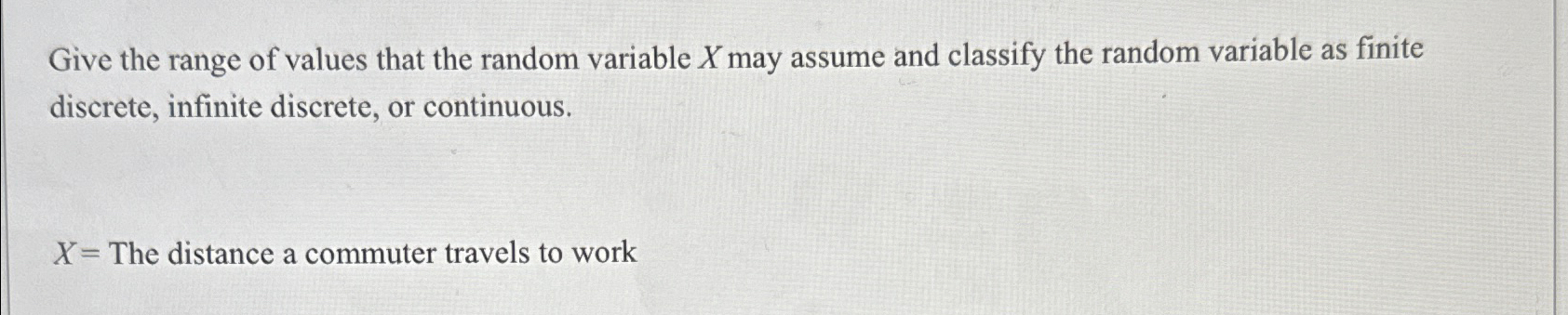 Solved Give the range of values that the random variable x | Chegg.com