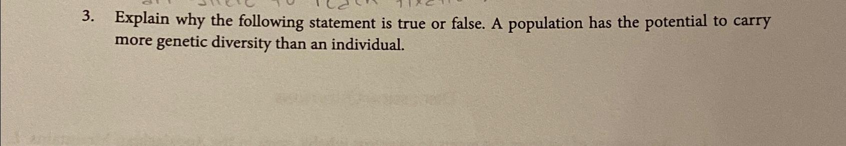 Solved Explain why the following statement is true or false. | Chegg.com
