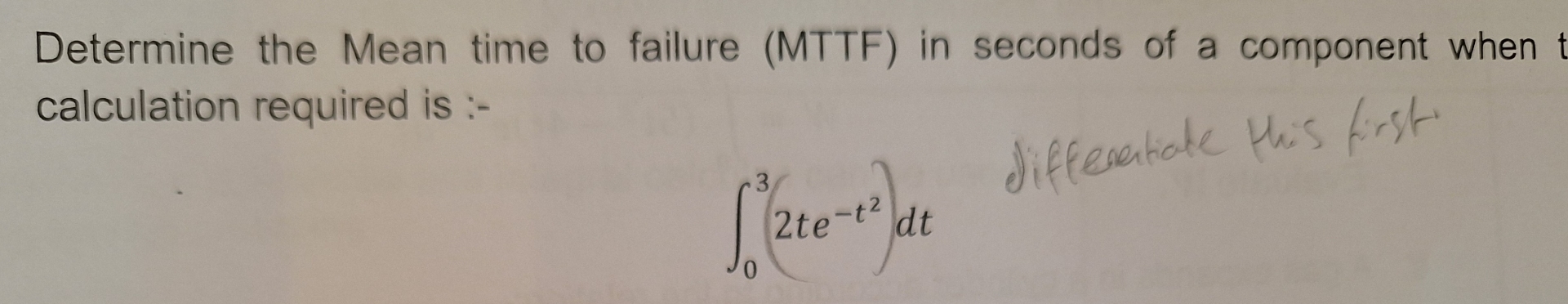 Solved Determine the Mean time to failure (MTTF) ﻿in seconds | Chegg.com
