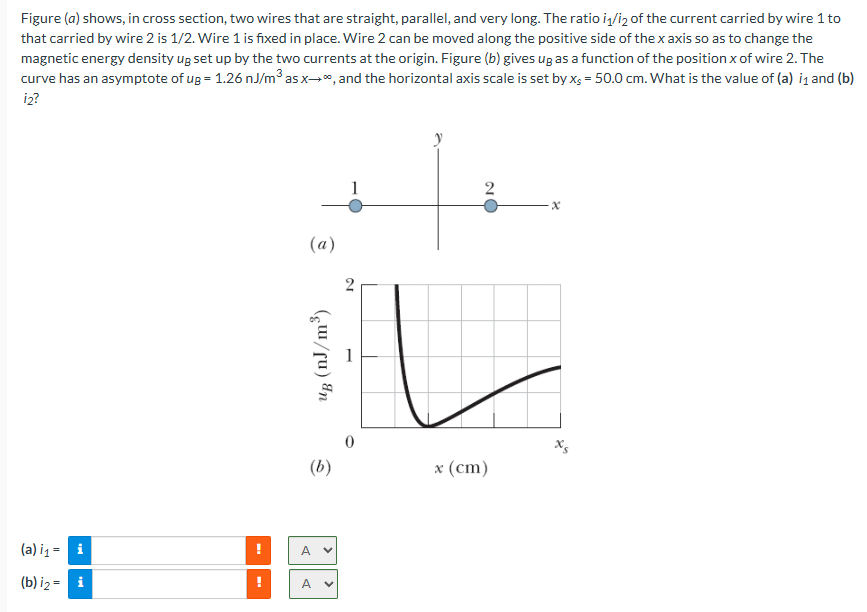 Solved Figure (a) ﻿shows, in cross section, two wires that | Chegg.com
