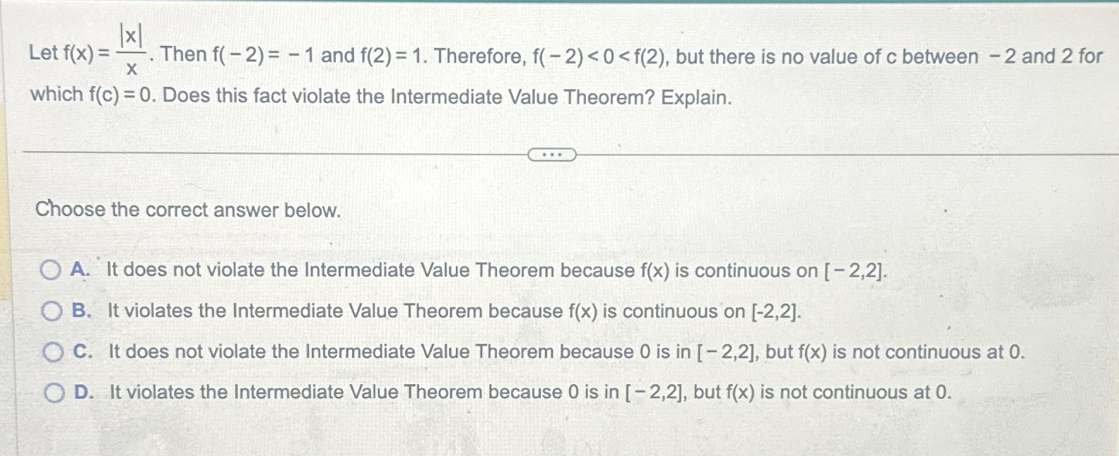 Solved Let f(x)=|x|x. ﻿Then f(-2)=-1 ﻿and f(2)=1. | Chegg.com