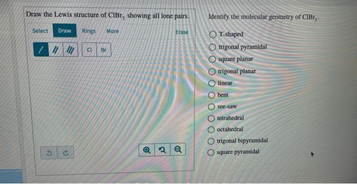 Solved Draw the Lewis structure of CIBr, showing all lone | Chegg.com