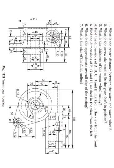 Solved 1. What is the centre distance between the worm and | Chegg.com