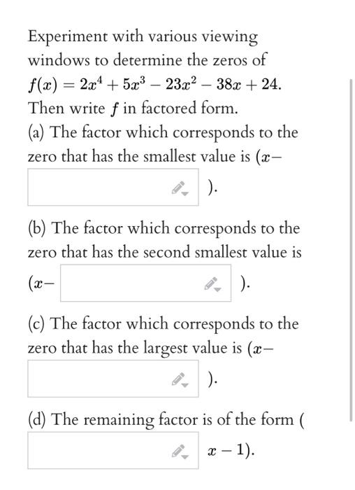 Solved = Experiment with various viewing windows to | Chegg.com