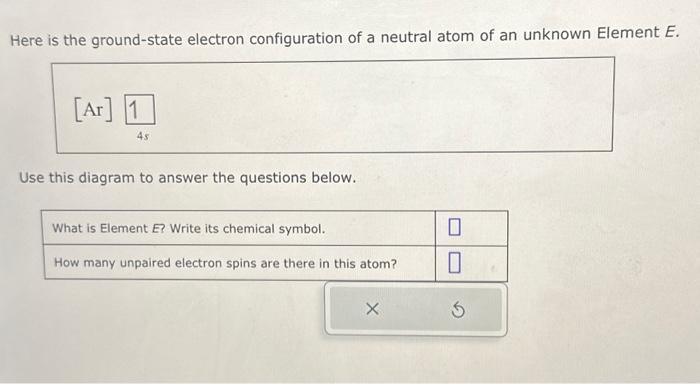 Solved Here is the ground-state electron configuration of a | Chegg.com
