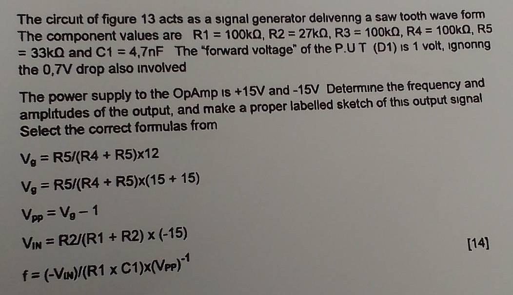 Solved +12V- R43 -12V R53 Ha R13 R3 OUTPUT R2 FIGURE 13 SAS | Chegg.com
