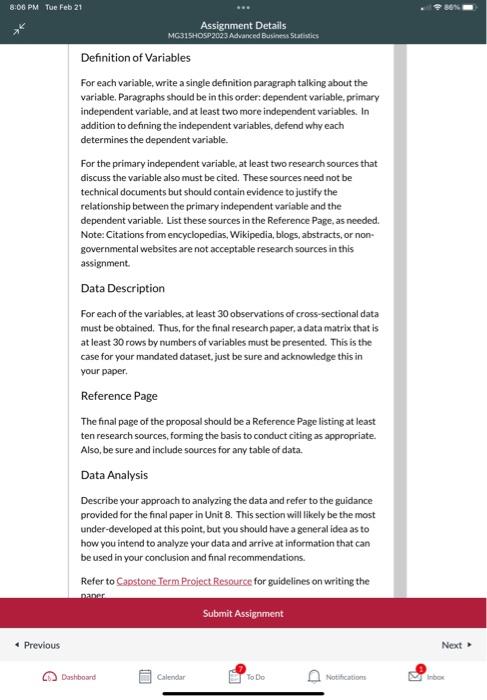 Unit 6: Rough Draft - Capstone Term Project Report To | Chegg.com