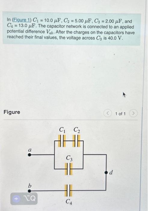 Solved Part AWhat is the Voltage across C1? find V1Part | Chegg.com