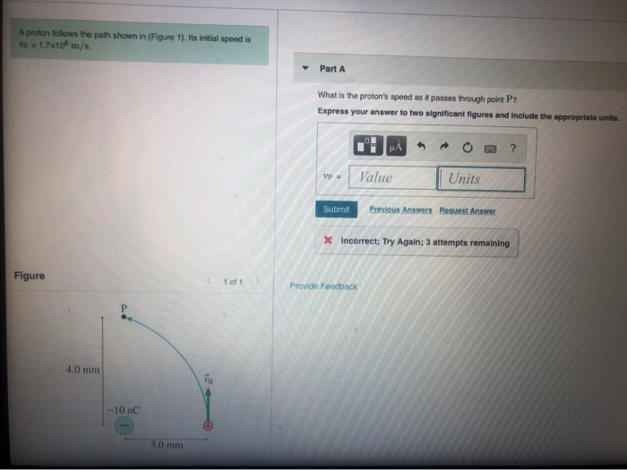 Solved A proton follows the path shown in (Figure 1). Its | Chegg.com