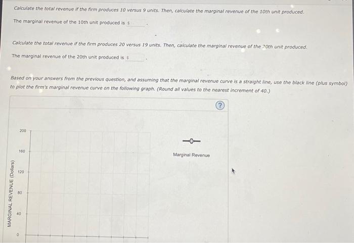 Solved 2. Calculating marginal revenue from a linear demand | Chegg.com