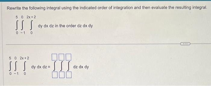 Solved Rewrite the following integral using the indicated | Chegg.com