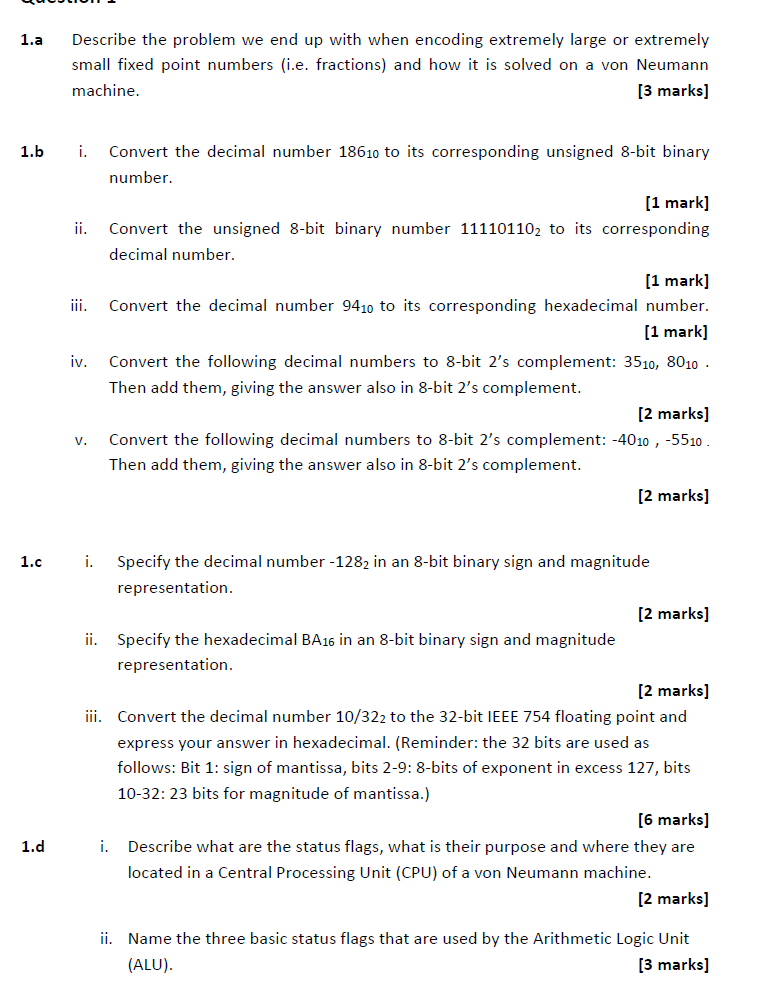 Solved 1.a Describe the problem we end up with when encoding | Chegg.com