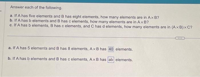 Solved Answer each of the following. a. If A has five | Chegg.com