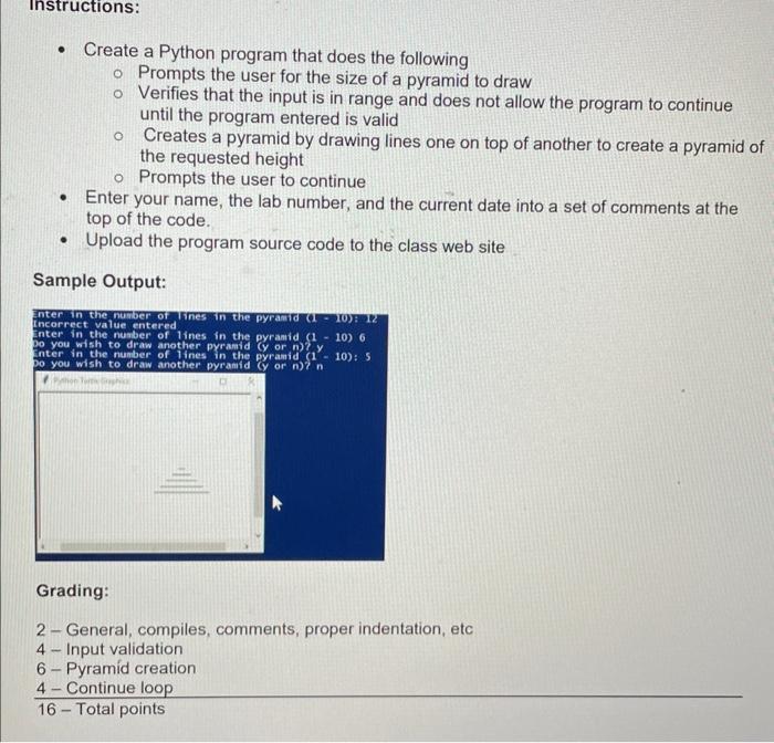 Solved - Create a Python program that does the following | Chegg.com