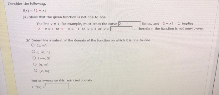 Solved Consider the following. f(x) = 12 - x1 (a) Show that | Chegg.com
