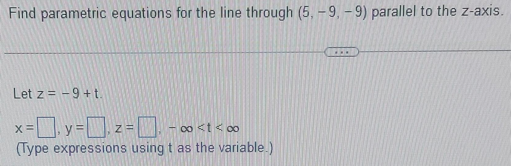 Solved Find parametric equations for the line through | Chegg.com