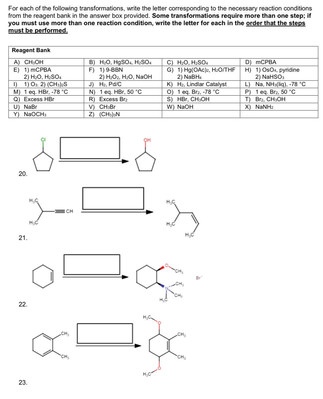 Solved For each of the following transformations, write the | Chegg.com