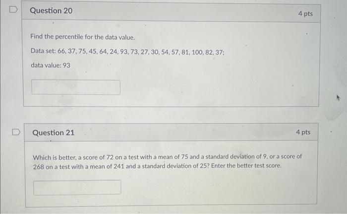 Solved Find the percentile for the data value. Data set: | Chegg.com
