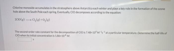 Solved See Periodic Table See Hint Chlorine monoxide | Chegg.com