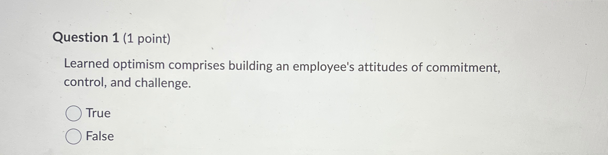 Solved Question 1 (1 ﻿point)Learned optimism comprises | Chegg.com