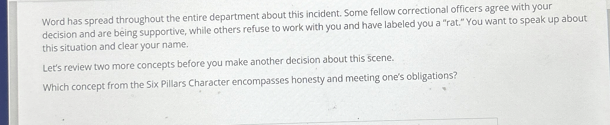 Solved Word has spread throughout the entire department | Chegg.com