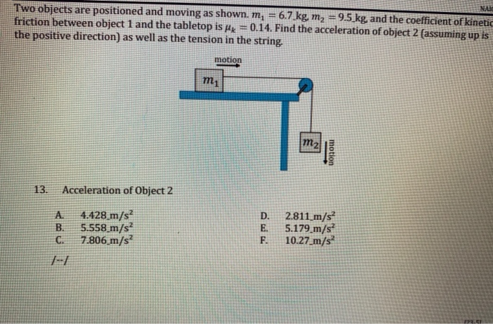 Solved NA Two objects are positioned and moving as shown. m | Chegg.com