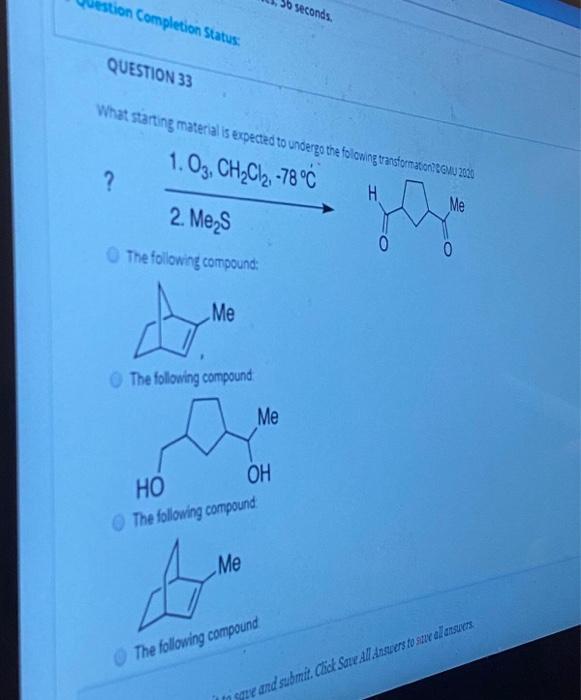 Solved stion Completion Status So seconds. QUESTION 33 What | Chegg.com