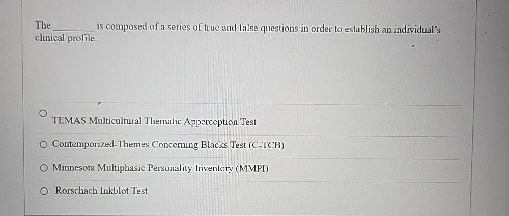 Solved The is composed of a series of true and false | Chegg.com