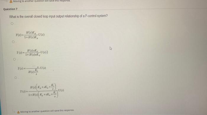 Solved What is the overall closed loop input output | Chegg.com