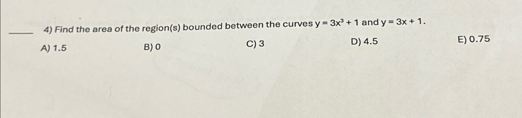 Solved Find the area of the region(s) ﻿bounded between the | Chegg.com