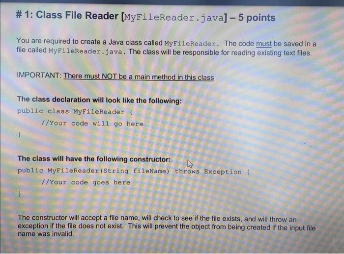 Solved You are required to create a Java class called | Chegg.com